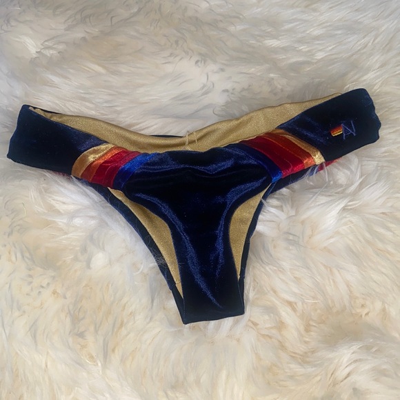 Aviator Nation | Swim | Rare Aviator Nation Navy Velvet Bikini Bottoms ...
